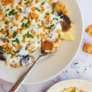 Eggplant Fatteh (Fattet Batenjan)- The Salt and Sweet Kitchen
