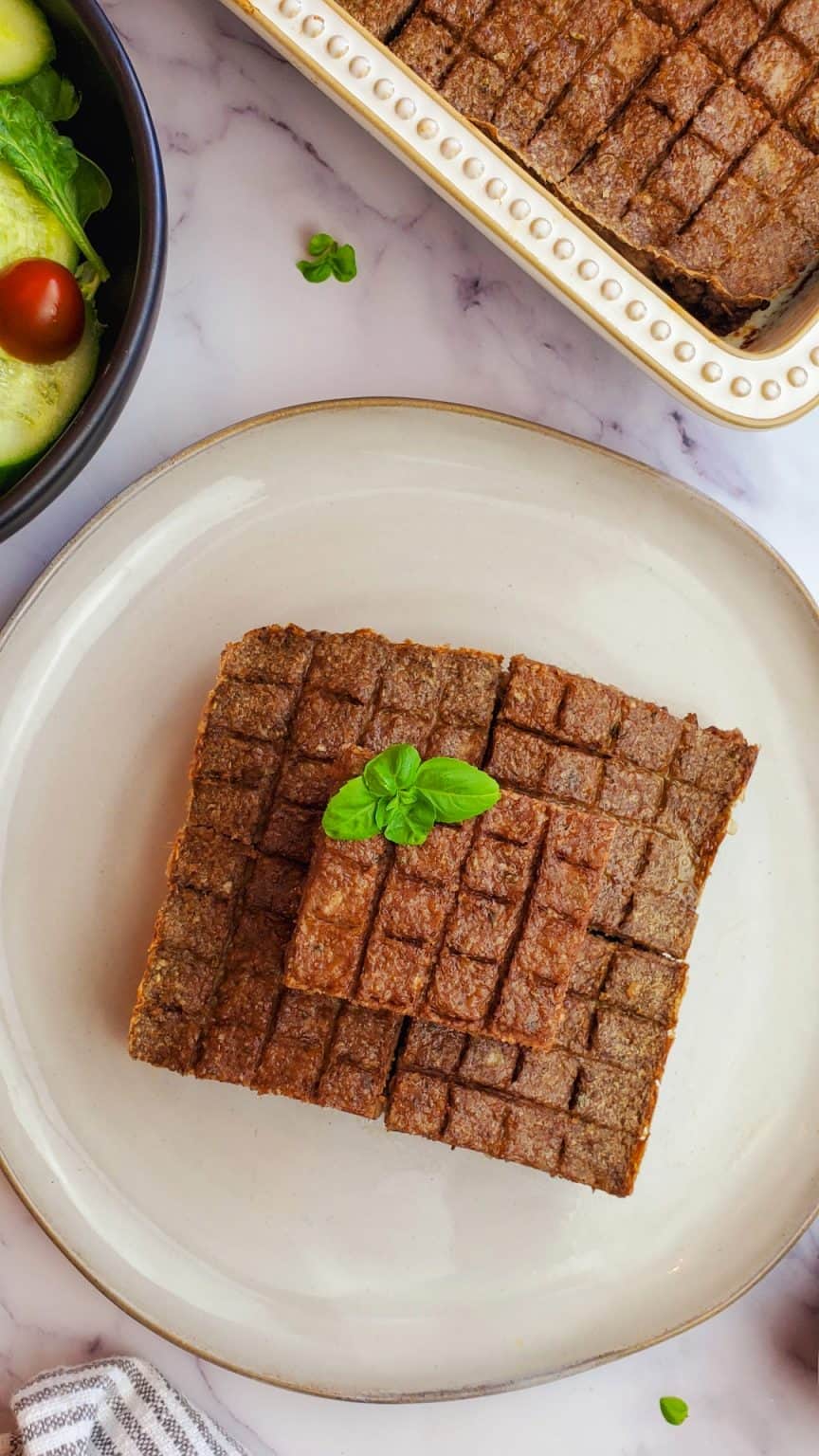 Kibbeh bil Sanieh (Baked Kibbeh)- Salt & Sweet