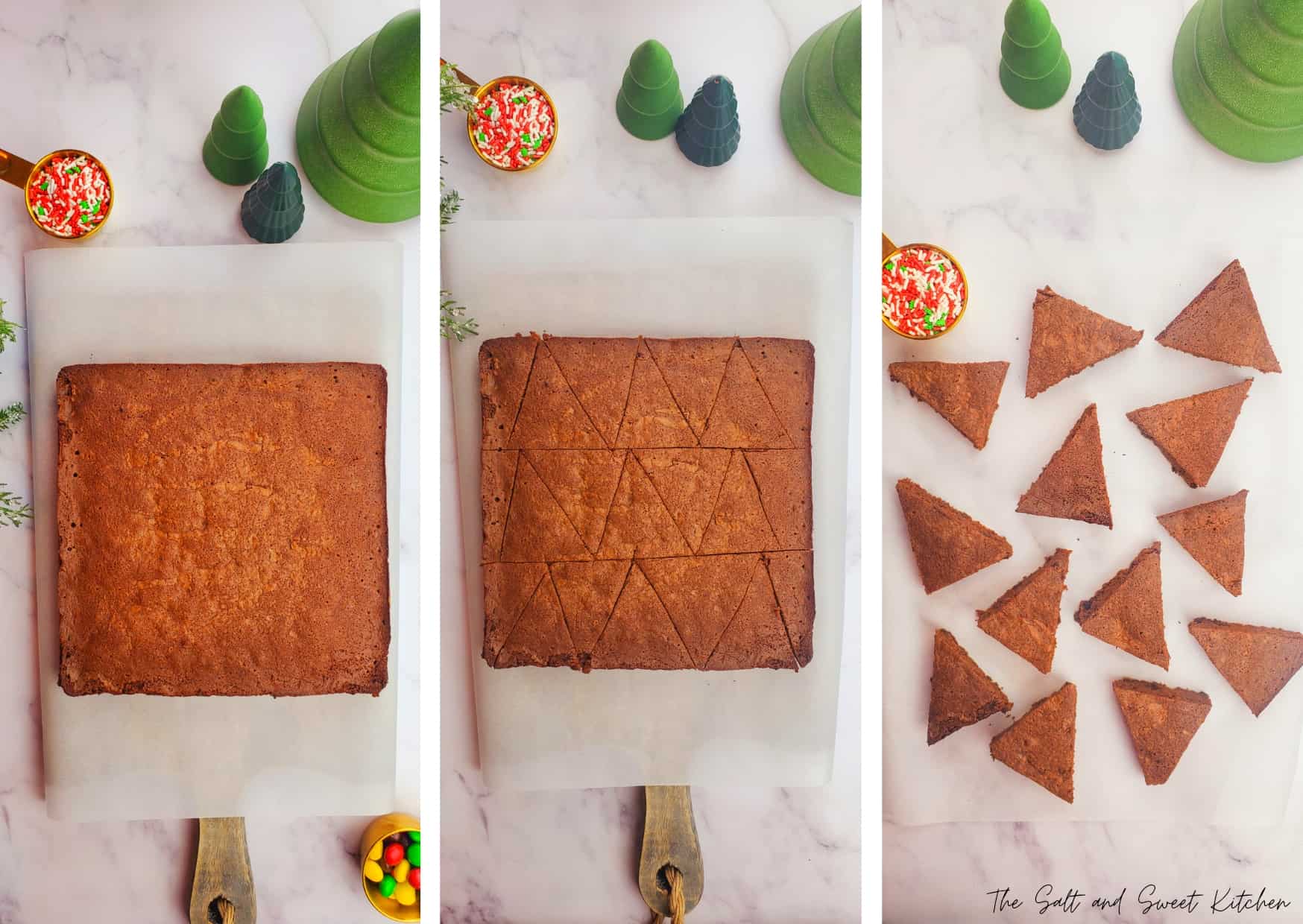 Holiday Brownies- Christmas Trees- The Salt and Sweet Kitchen