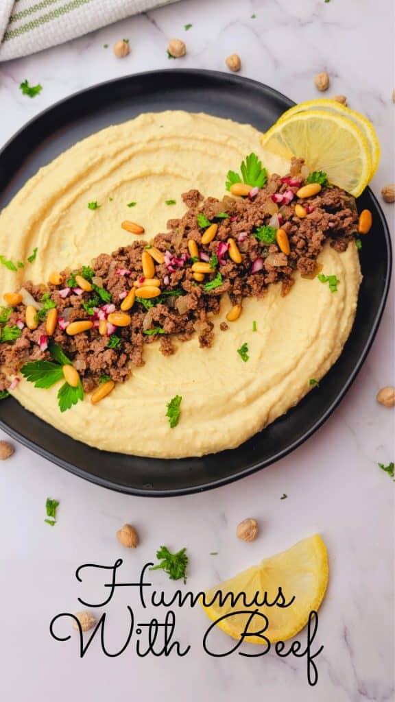 Hummus with Beef- The Salt and Sweet Kitchen