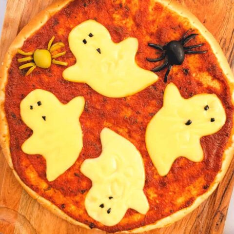 Ghostly Pizza- The Salt and Sweet Kitchen