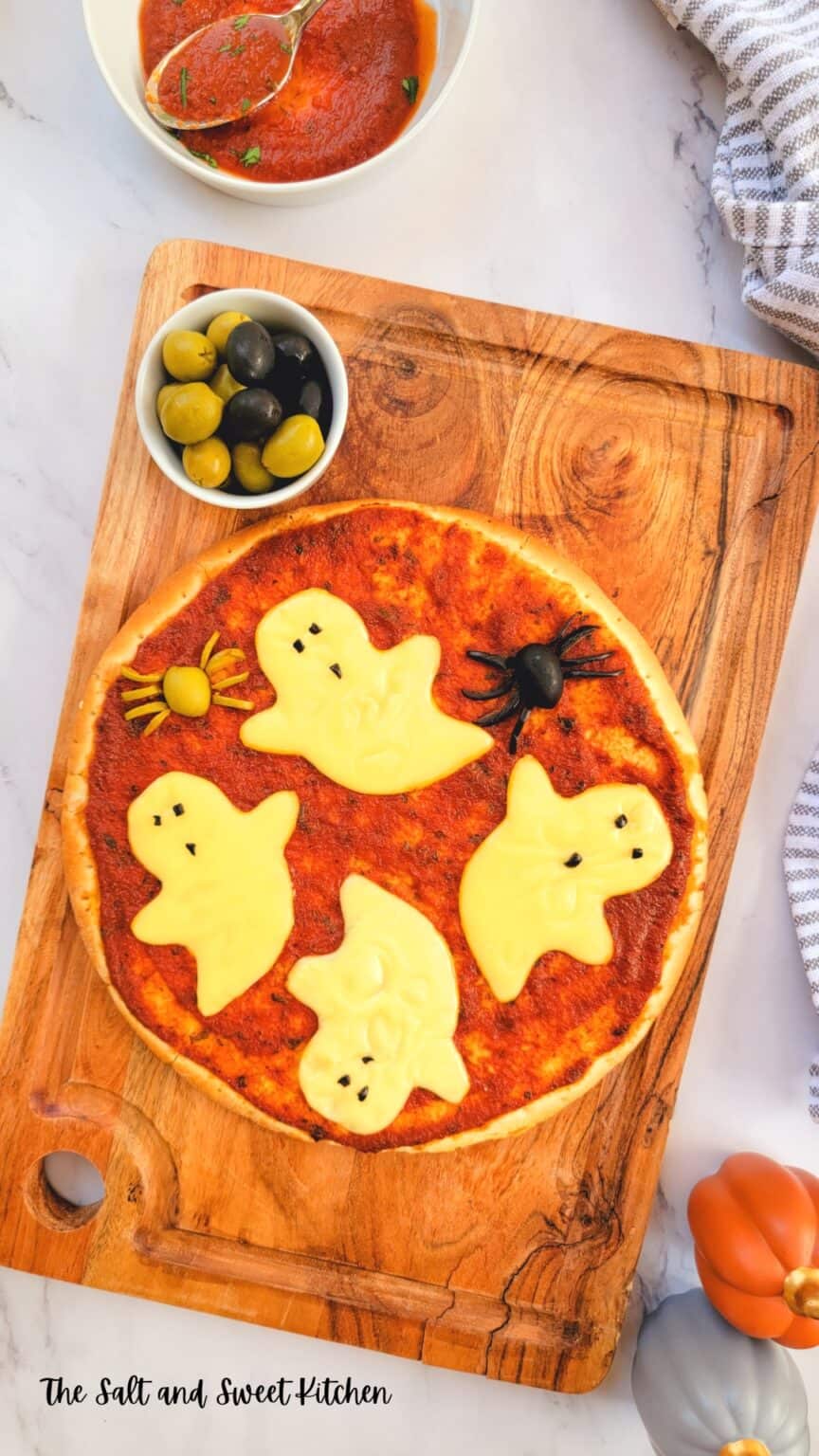 Ghostly Pizza- The Salt and Sweet Kitchen
