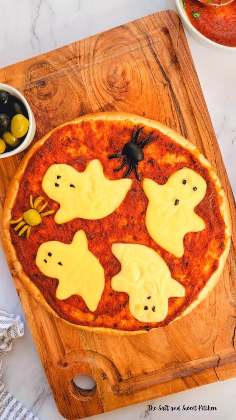 Ghostly Pizza- The Salt and Sweet Kitchen