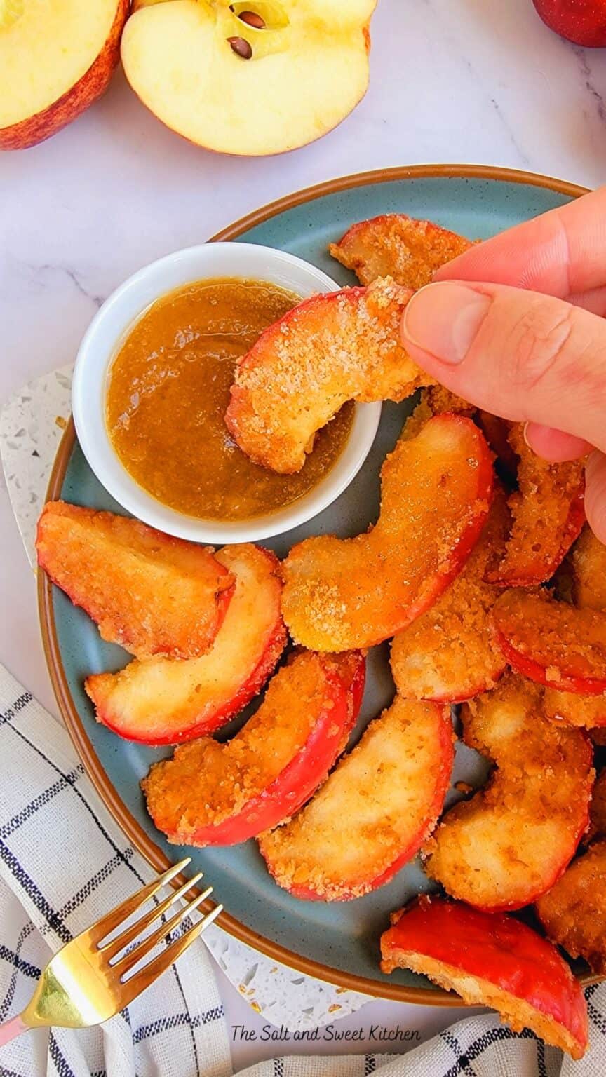 Air Fryer Apple Fries- The Salt and Sweet Kitchen