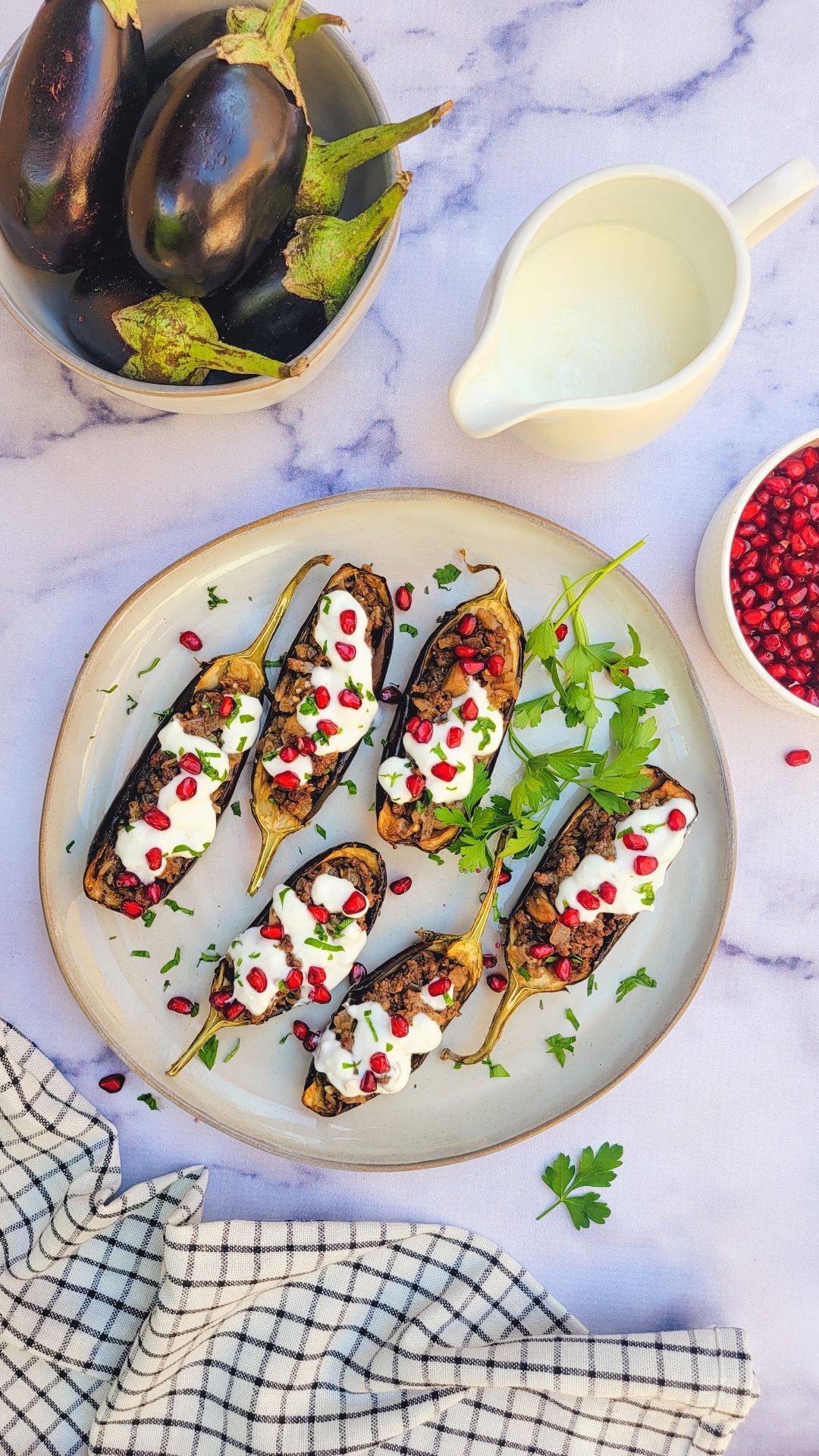 Stuffed Eggplant Boats with Ground Beef- Salt & Sweet